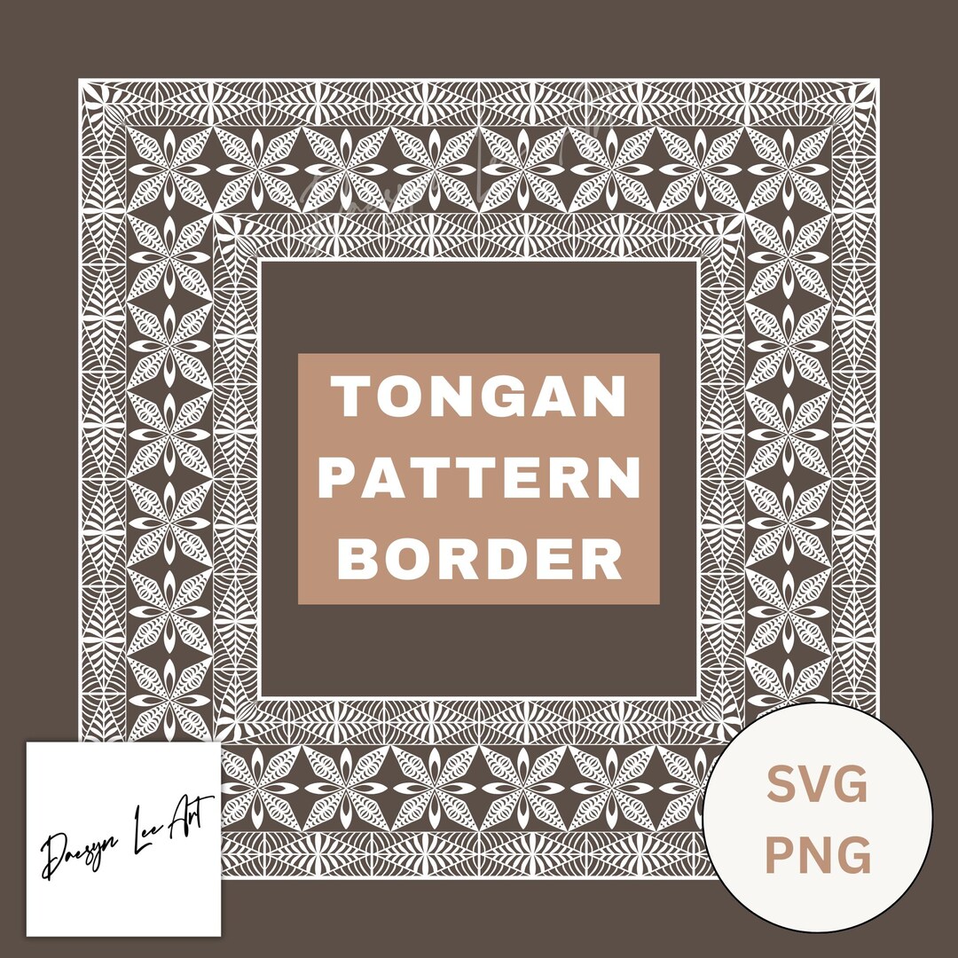 Tongan Pattern Border 50cm *instant Digital Download* SVG/PNG - Etsy