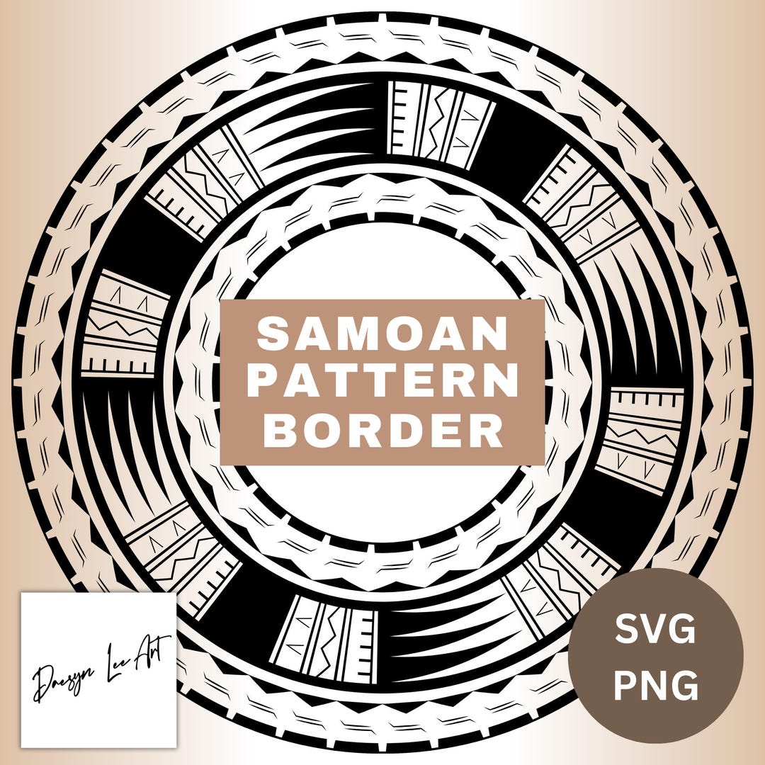 Samoan Pattern Border *digital File Only* SVG/PNG - Etsy
