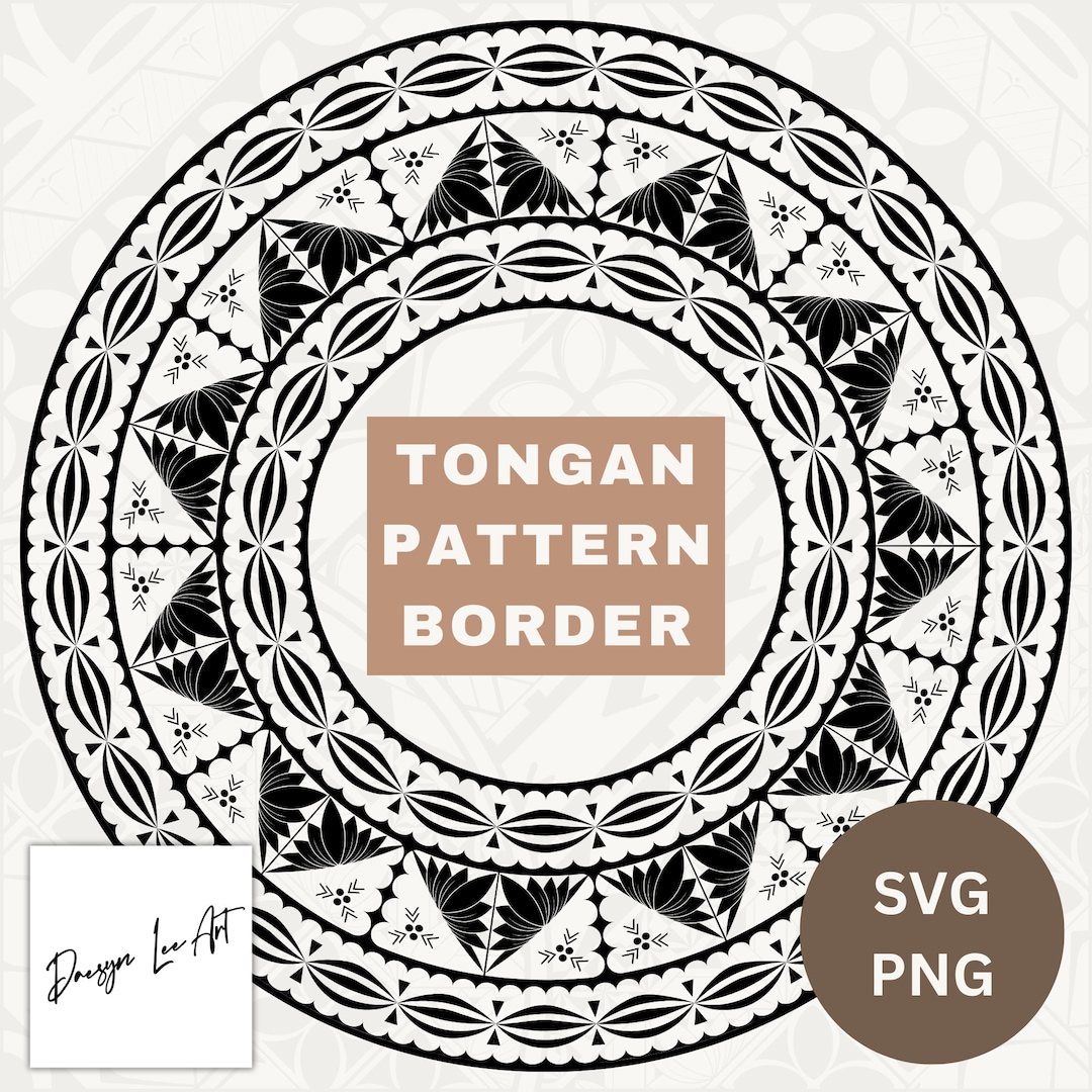 Tongan Pattern Border 50cm *instant Digital Download* - Etsy
