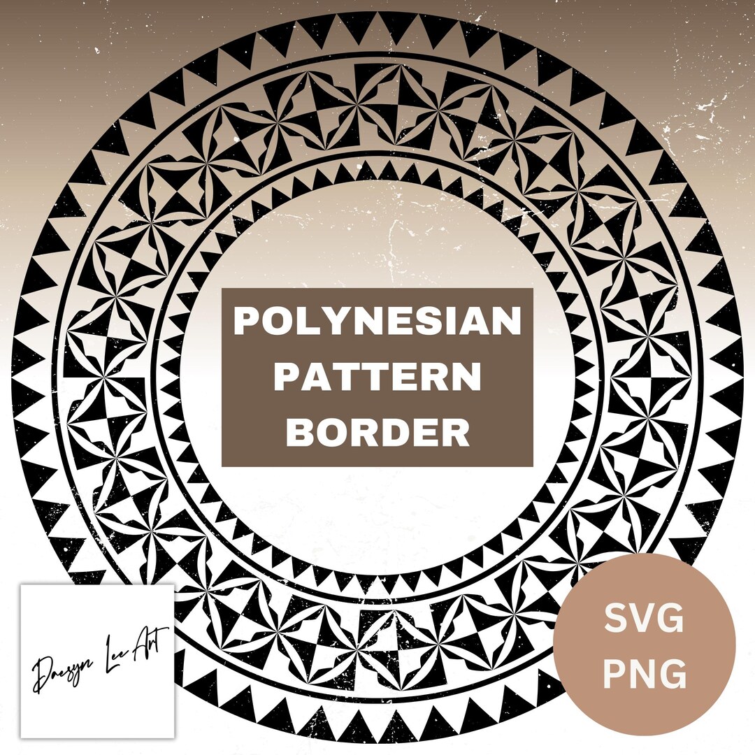 Polynesian Pattern Border 50cm *instant Digital Download* - Etsy