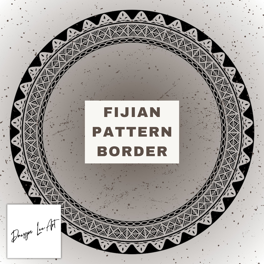 Fijian Pattern Border PNG File instant Digital Download - Etsy