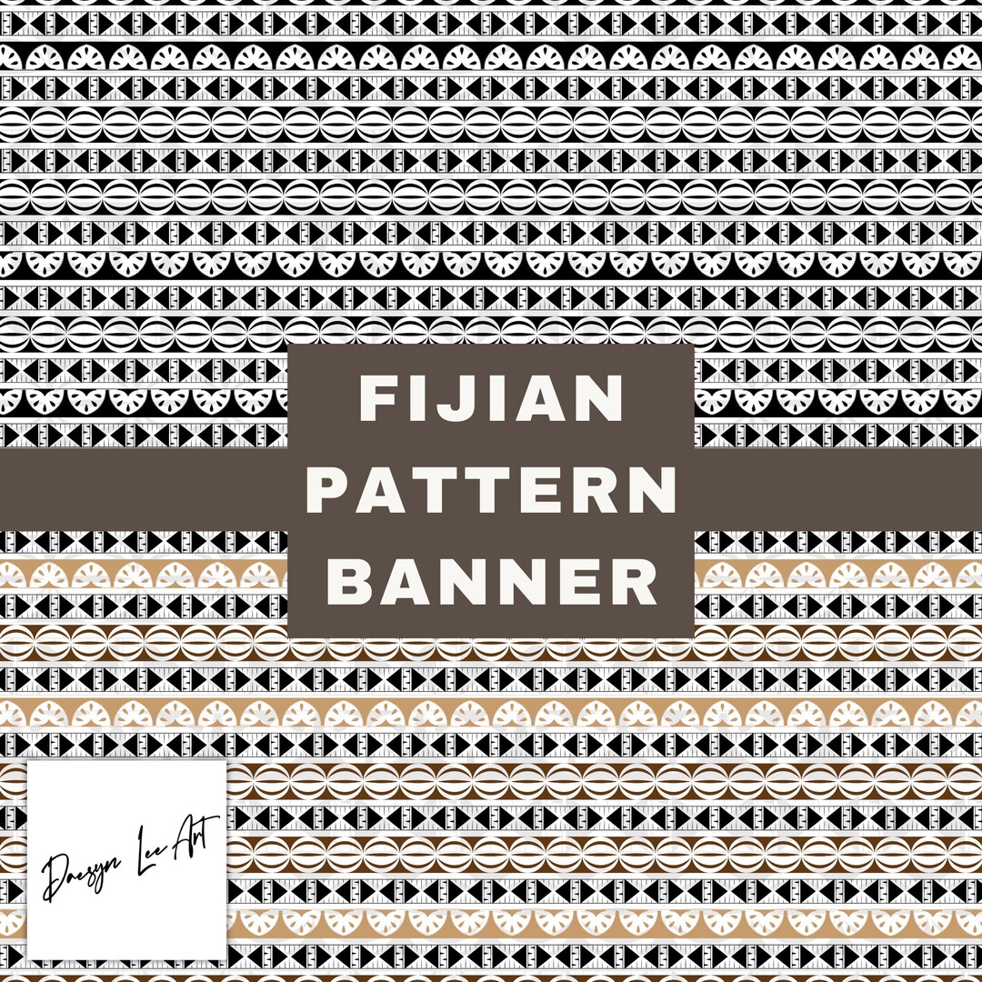 Fijian Pattern Banner 300x100cm *digital File Only* - Etsy