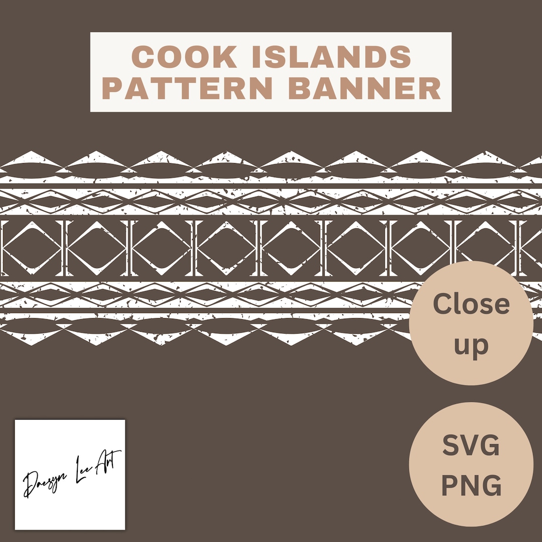 Cook Islands Pattern Banner SVG-PNG *instant Digital Download* - Etsy