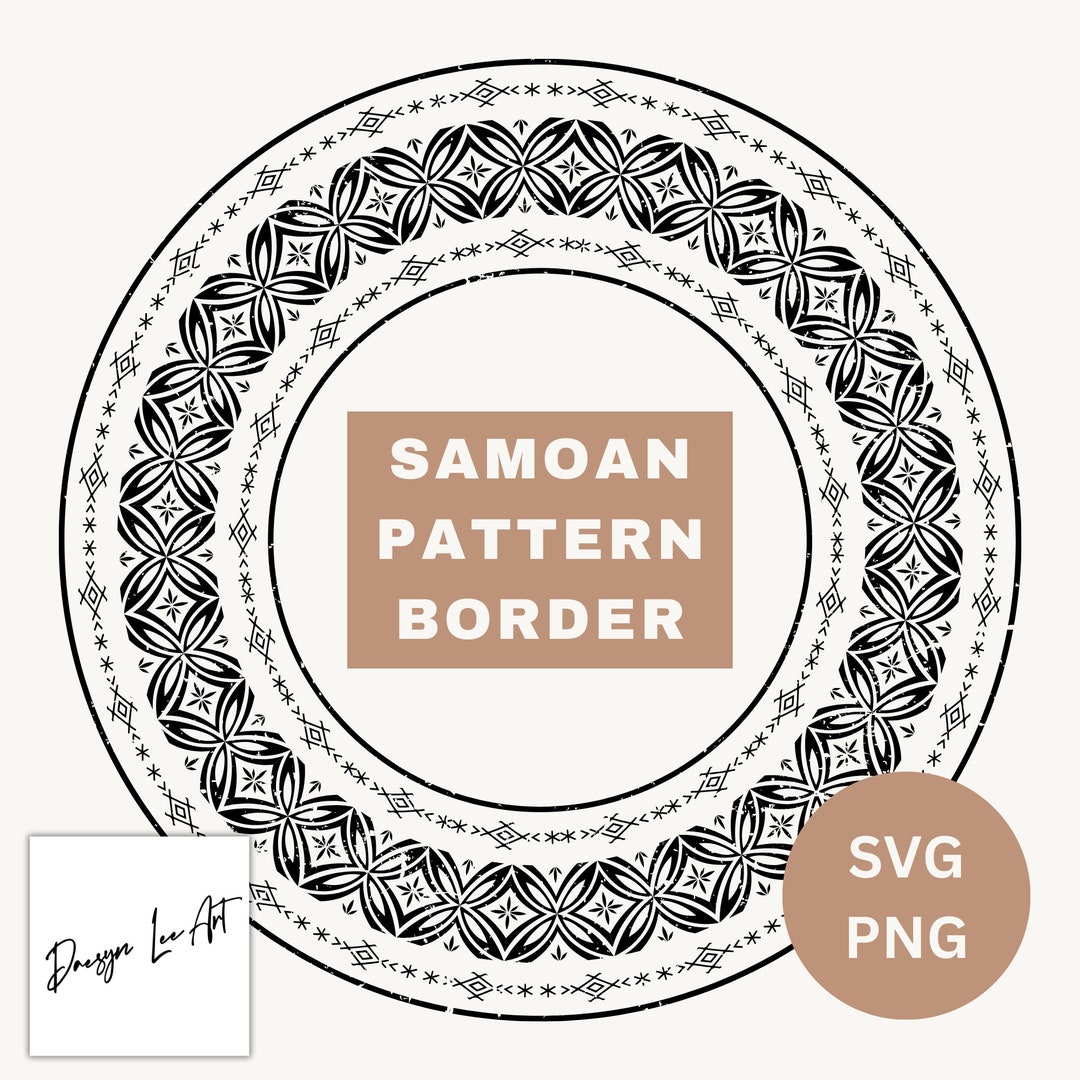 Samoan Pattern BORDER *digital Download Only* SVG/PNG - Etsy