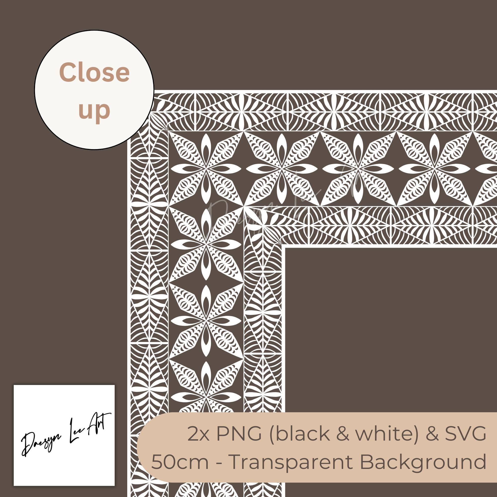 Tongan Pattern Border 50cm *instant Digital Download* SVG/PNG - Etsy