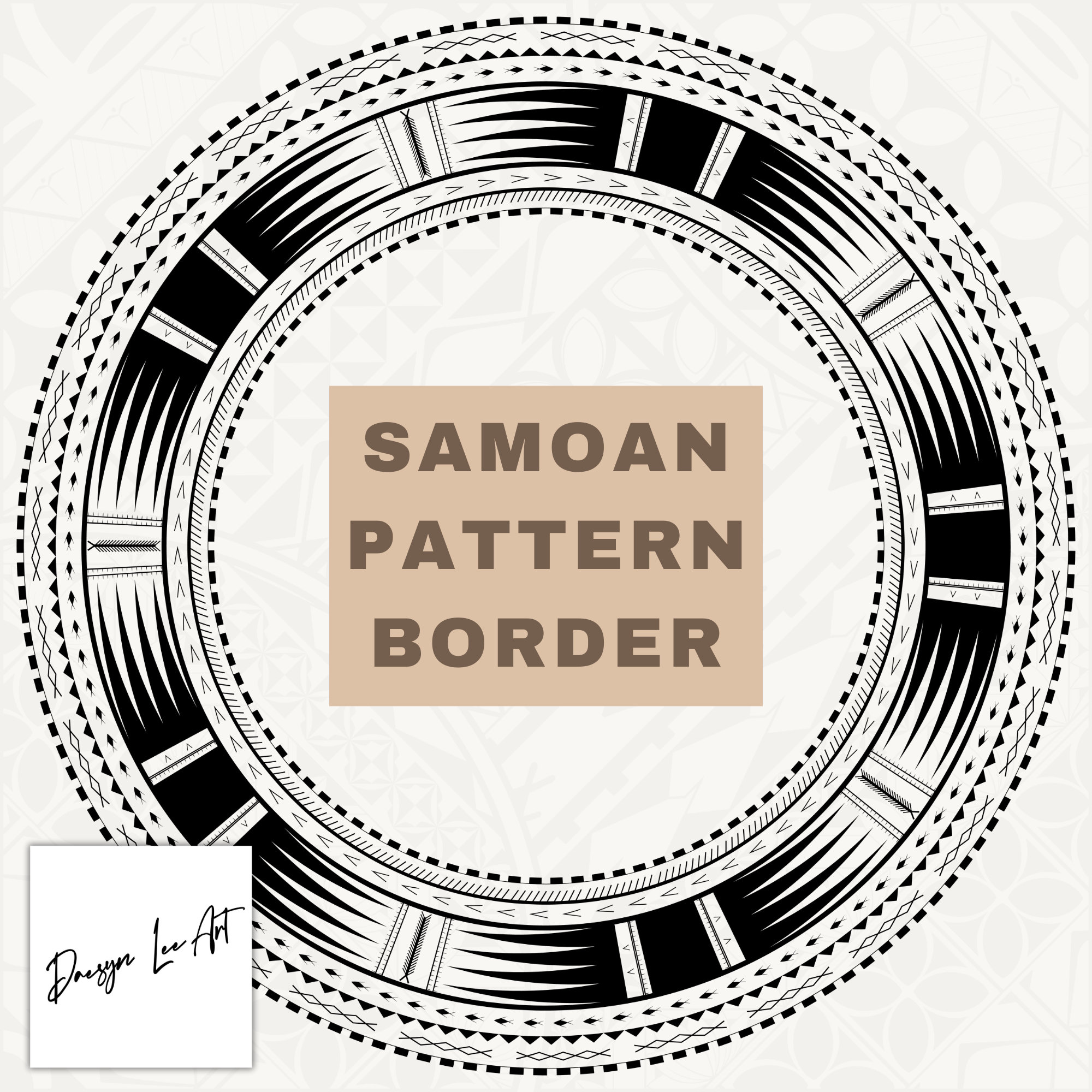 Samoan BORDER 100cmpng Filedigital File Only - Etsy Australia