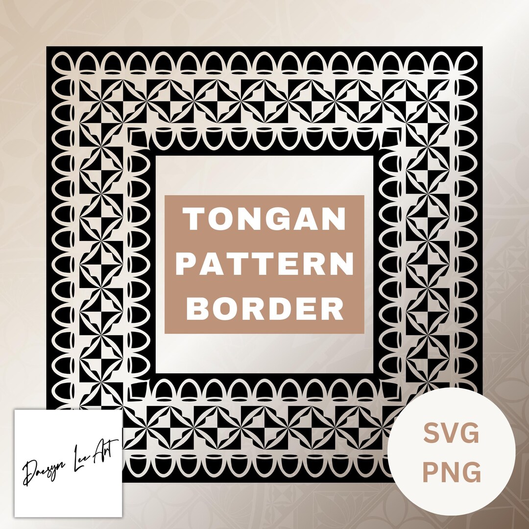 Tongan Pattern Border 50cm *instant Digital Download* SVG/PNG - Etsy