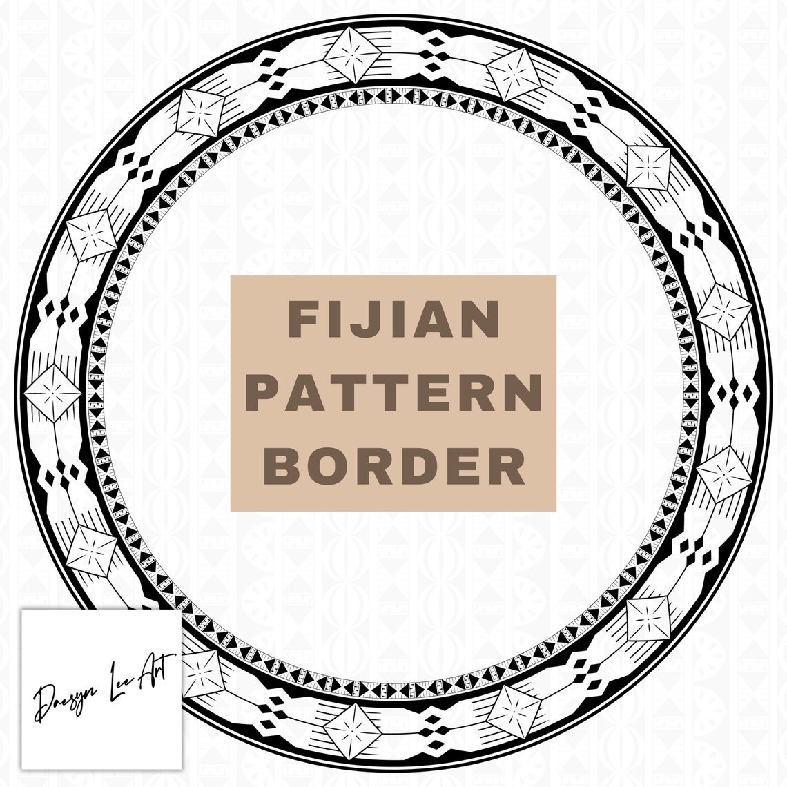 Fijian Pattern Border PNG File instant Digital Download - Etsy Canada