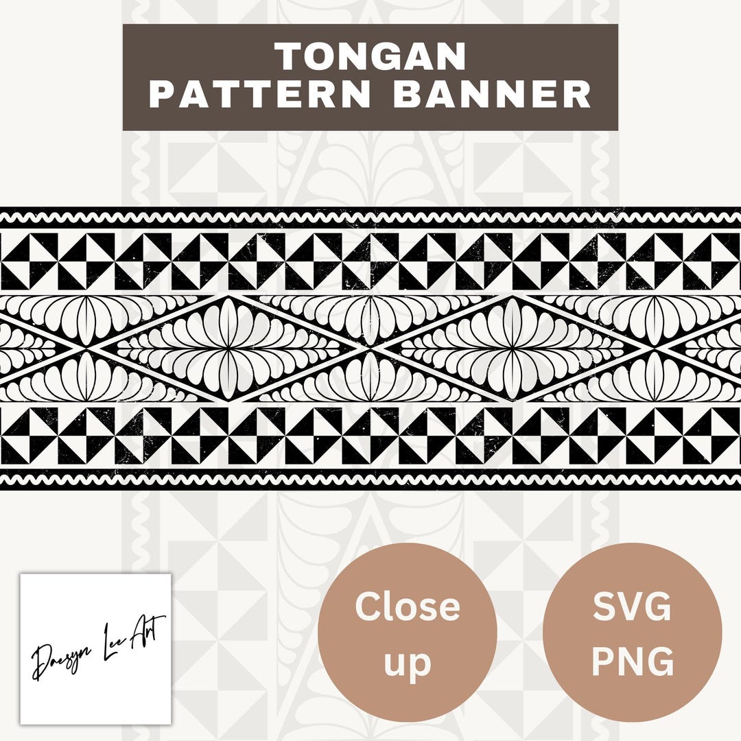 Tongan Pattern Banner 20x5inches *digital File Only* SVG/PNG - Etsy