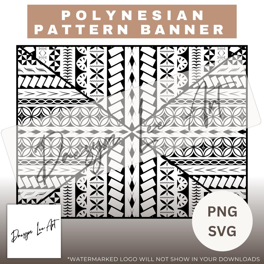 Polynesian Pattern Banner *instant Digital Download* PNG-SVG - Etsy
