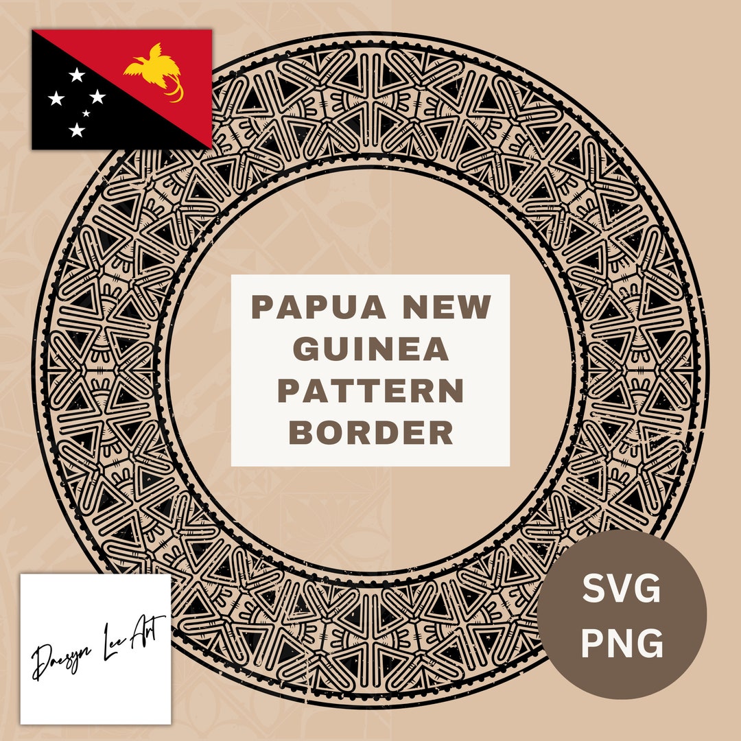 Papua New Guinea Pattern Border SVG/PNG digital File Only - Etsy
