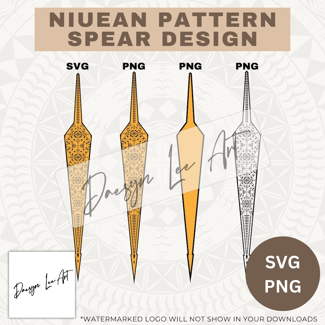 Niue Pattern Spear Design *digital Downloads Only* - Etsy New Zealand