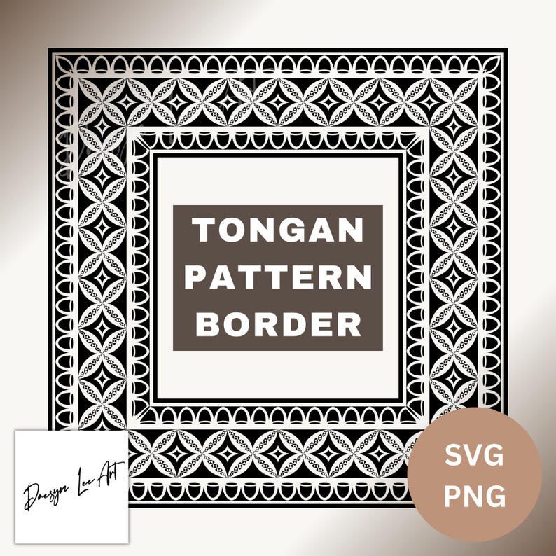 Tongan Pattern Border 50cm *instant Digital Download* SVG/PNG - Etsy