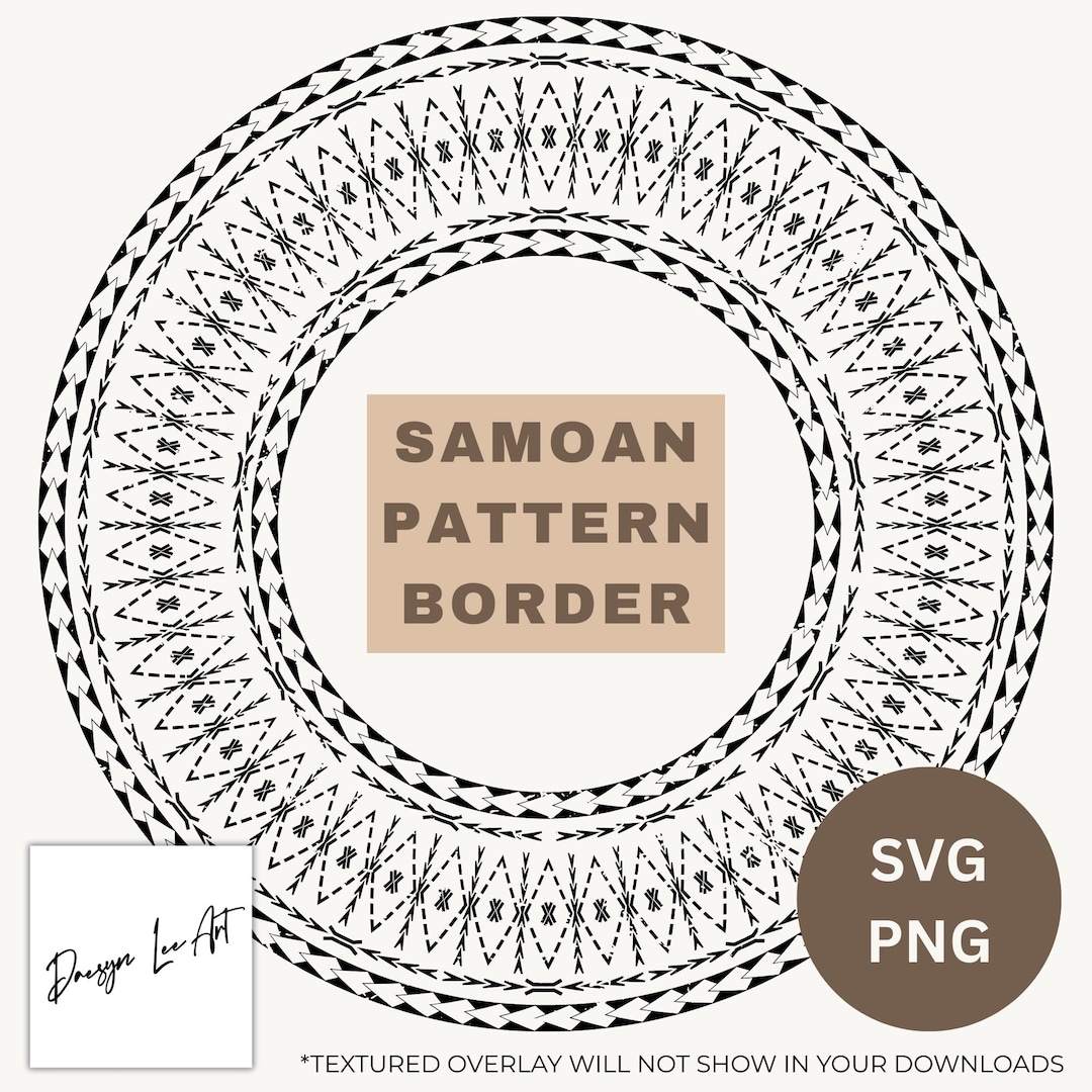 Samoan Pattern Border *digital File Only* SVG/PNG - Etsy Australia