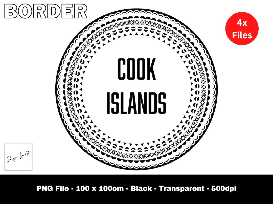 Cook Islands Border digital Files Only - Etsy