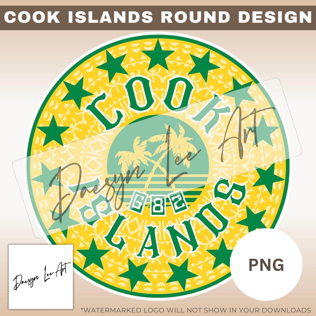 Cook Islands Round Design PNG *instant Digital Download* - Etsy