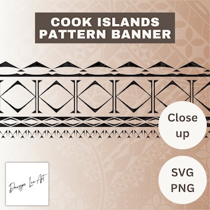 Cook Islands Pattern Banner SVG-PNG instant Digital Download - Etsy