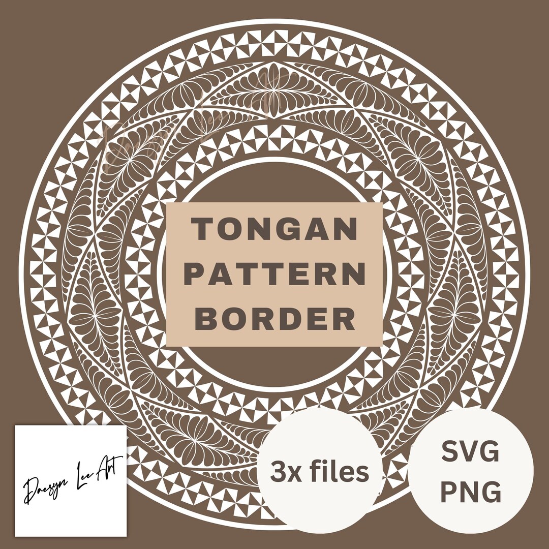 Tongan Pattern Border *instant Digital Download* SVG/PNG - Etsy