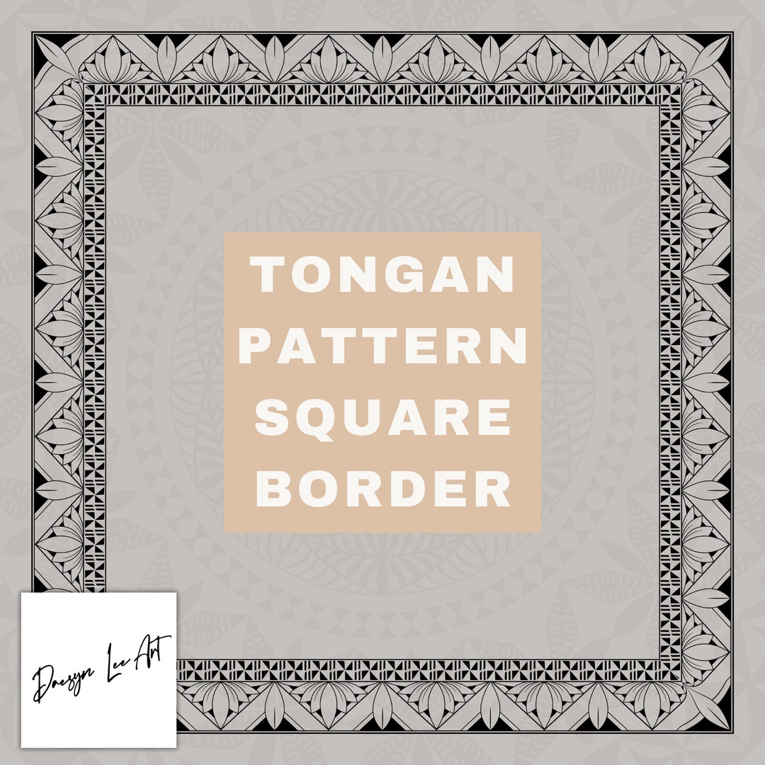 Tongan Pattern Border - PNG File *instant Digital Download* - Etsy