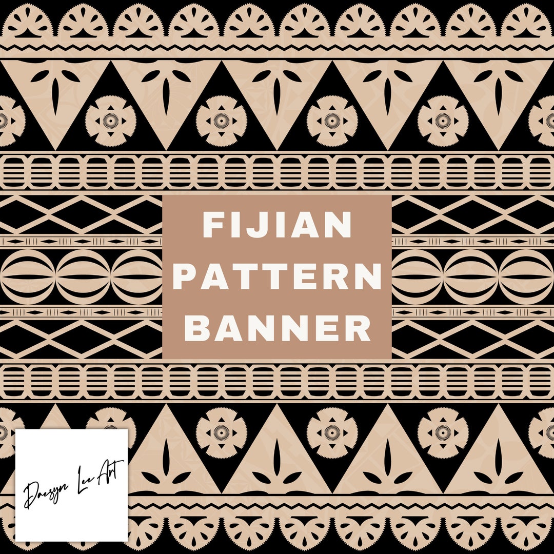 Fijian Pattern Banner 100x50cm *digital File Only* - Etsy