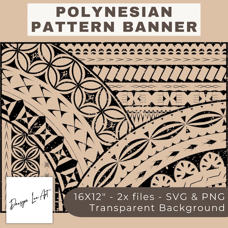 Polynesian Pattern Banner *instant Digital Download* PNG-SVG - Etsy