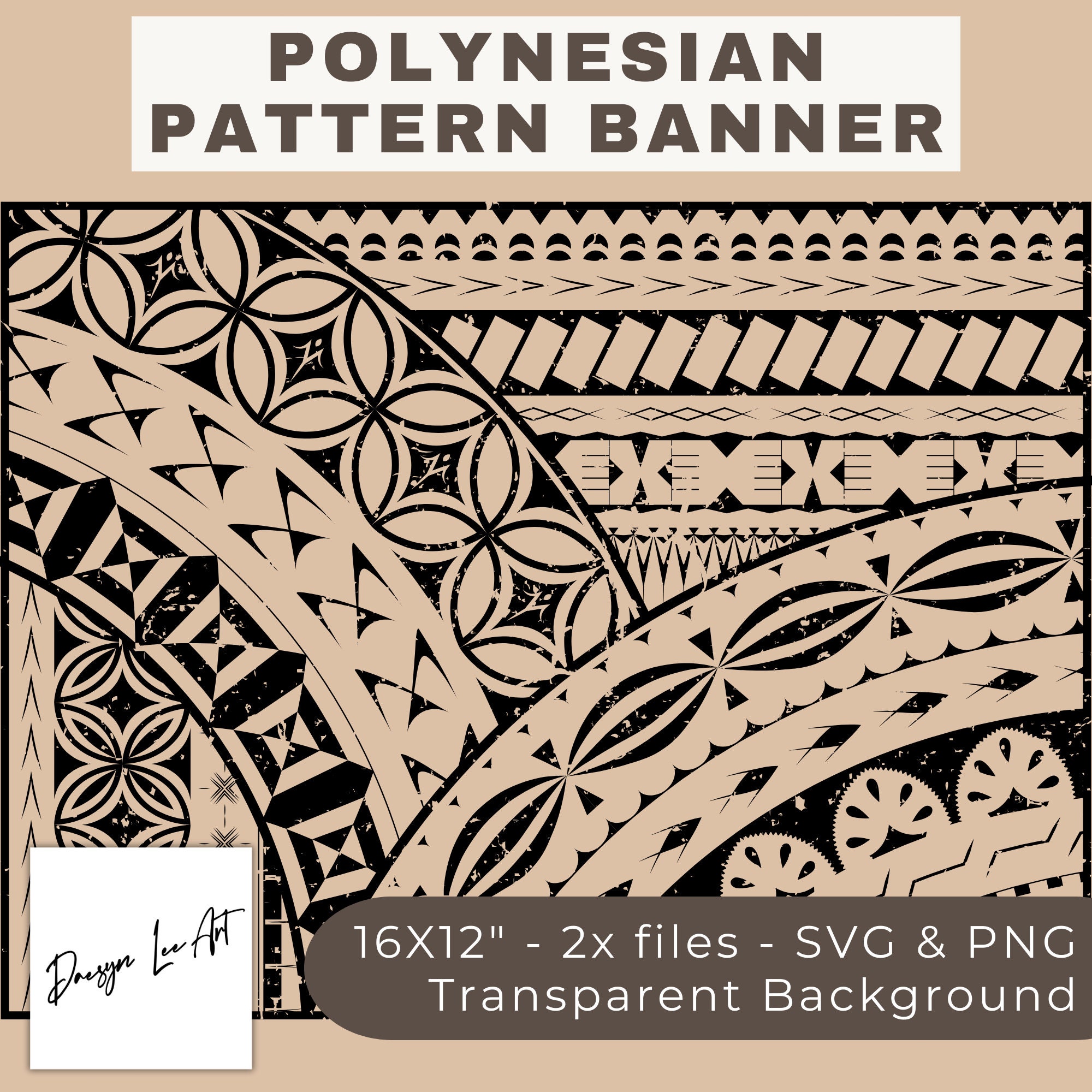 Polynesian Pattern Banner *instant Digital Download* PNG-SVG - Etsy
