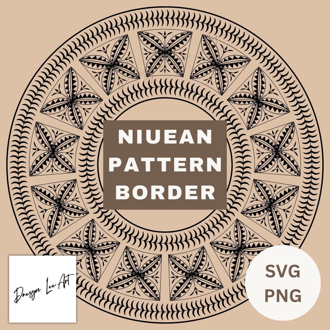 Niue Pattern Border SVG/PNG *digital Downloads Only* - Etsy