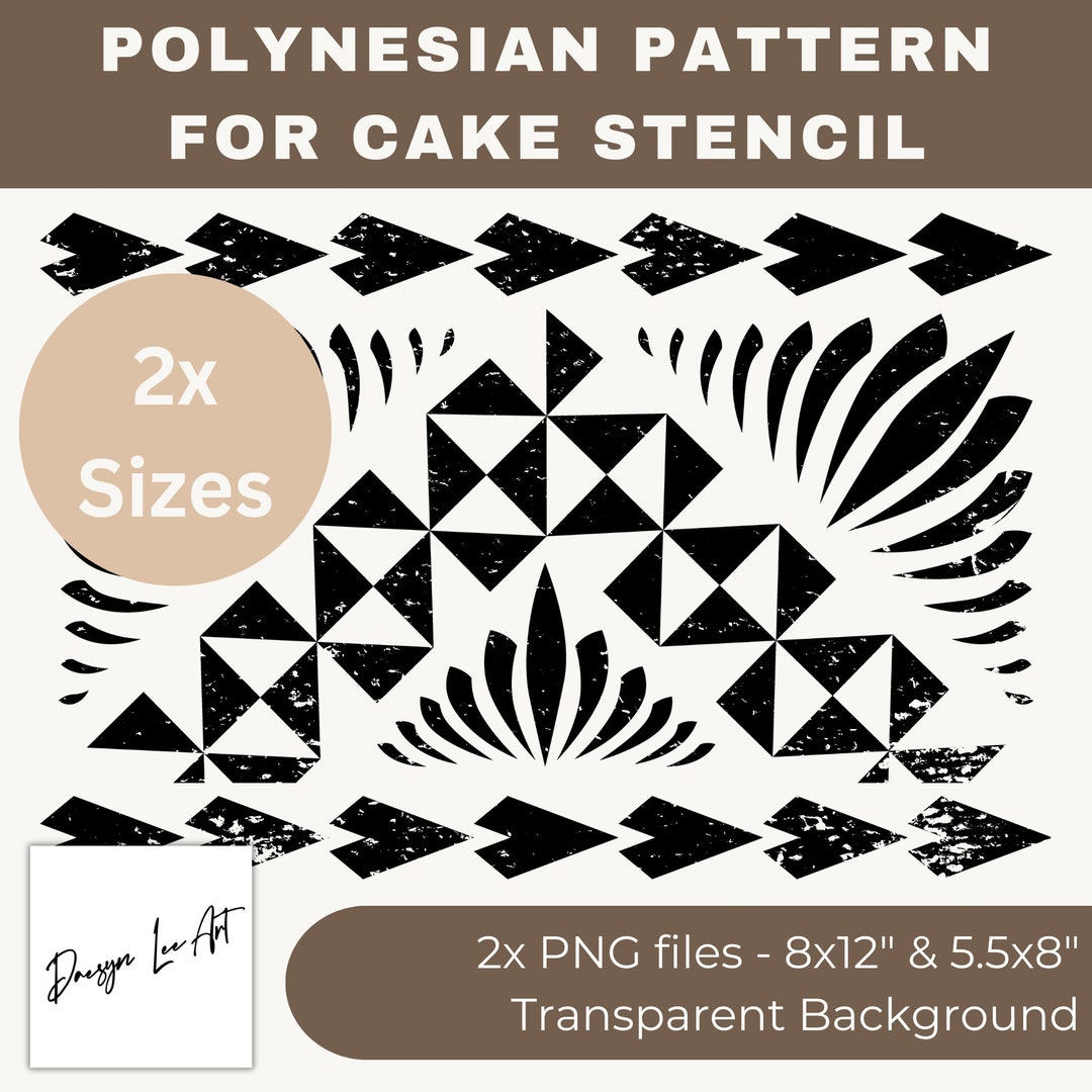 Polynesian Pattern for Cake Stencils *digital File Only* - Etsy