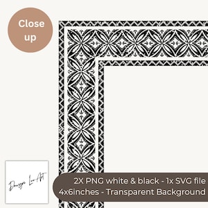 Samoan/polynesian Rectangle - BORDER 4x6" *instant Digital Download* - Etsy