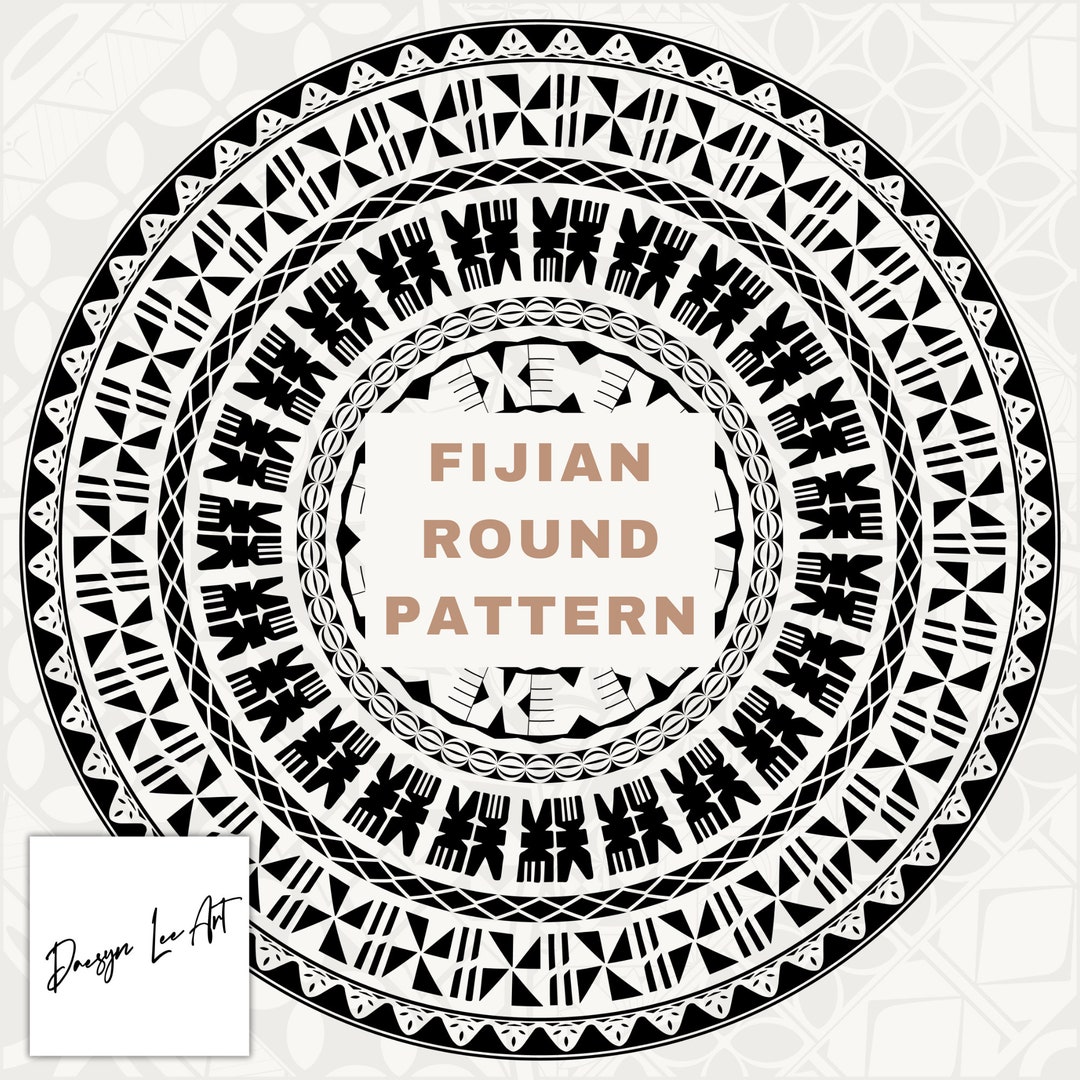 Fijian Round Pattern - 150cm - PNG File *instant Digital Download* - Etsy