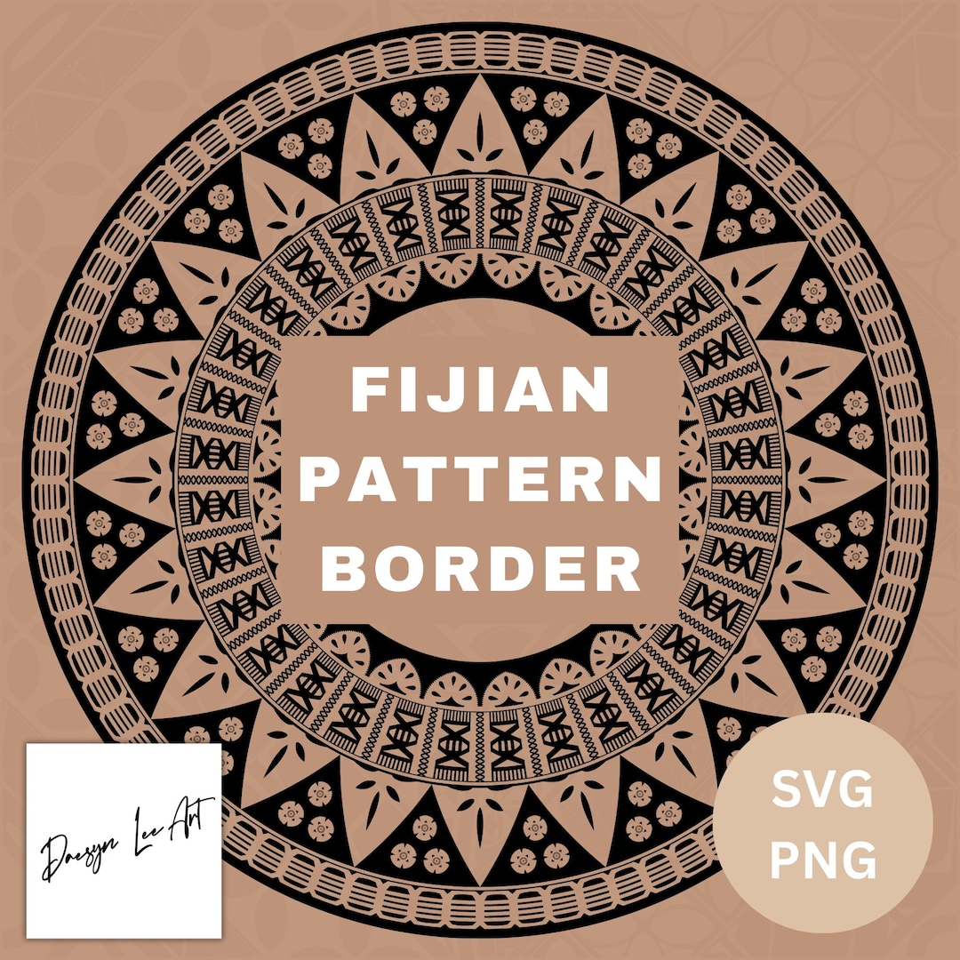 Fijian Pattern Border - PNG/SVG Files *instant Digital Download* - Etsy