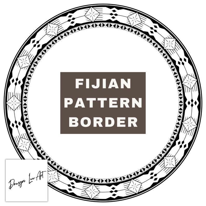 Fijian Pattern Border PNG File instant Digital Download - Etsy