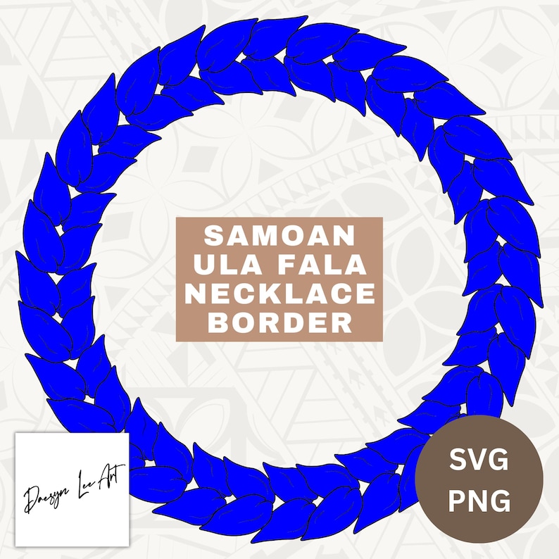Samoan Ula Fala Necklace BORDER *digital Download Only* SVG/PNG - Etsy