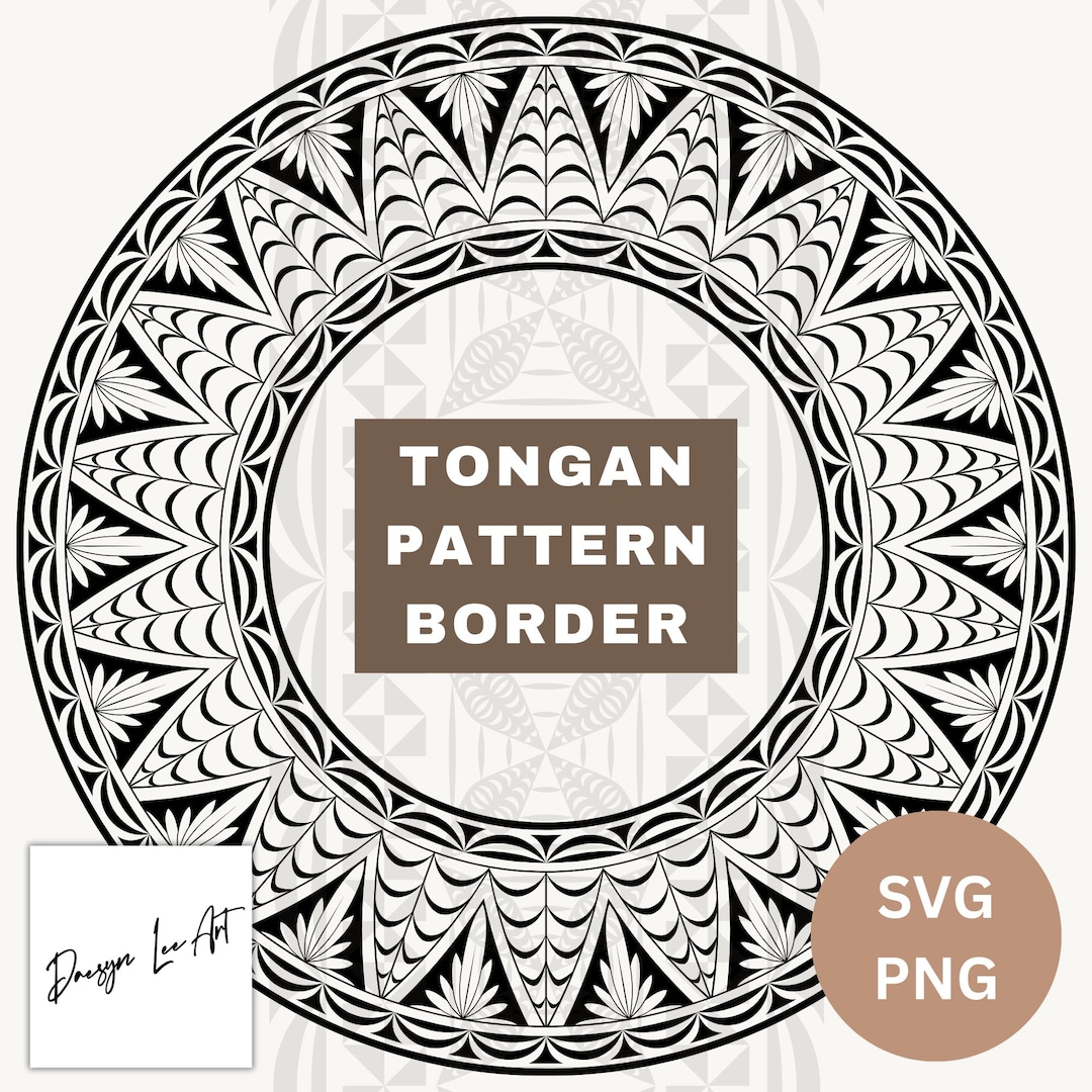 Tongan Pattern Border *instant Digital Download* SVG/PNG - Etsy