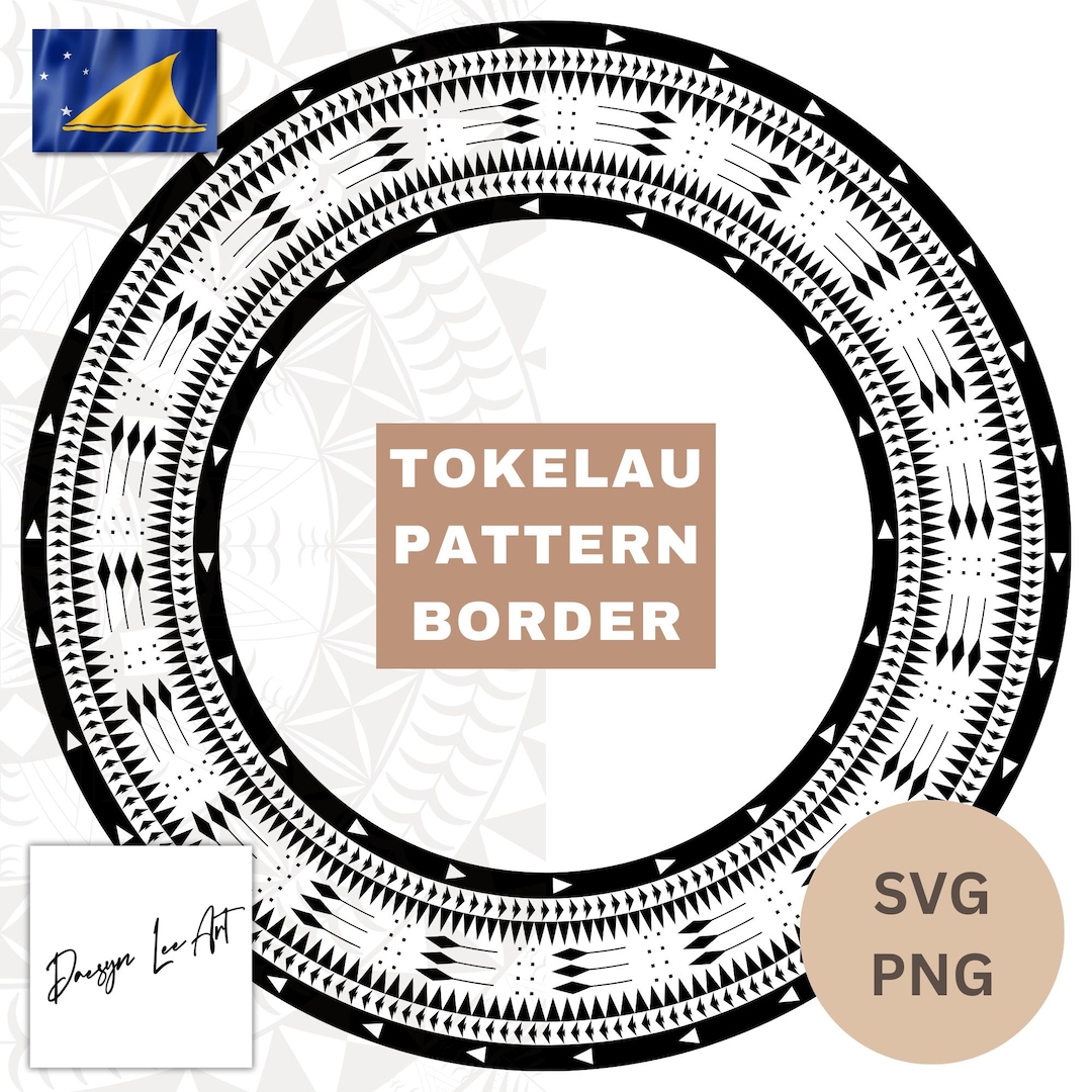 Tokelauan Pattern Border SVG/PNG *instant Digital Download* - Etsy