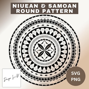 Niuean & Samoan Round Pattern *digital Download Only* SVG/PNG - Etsy