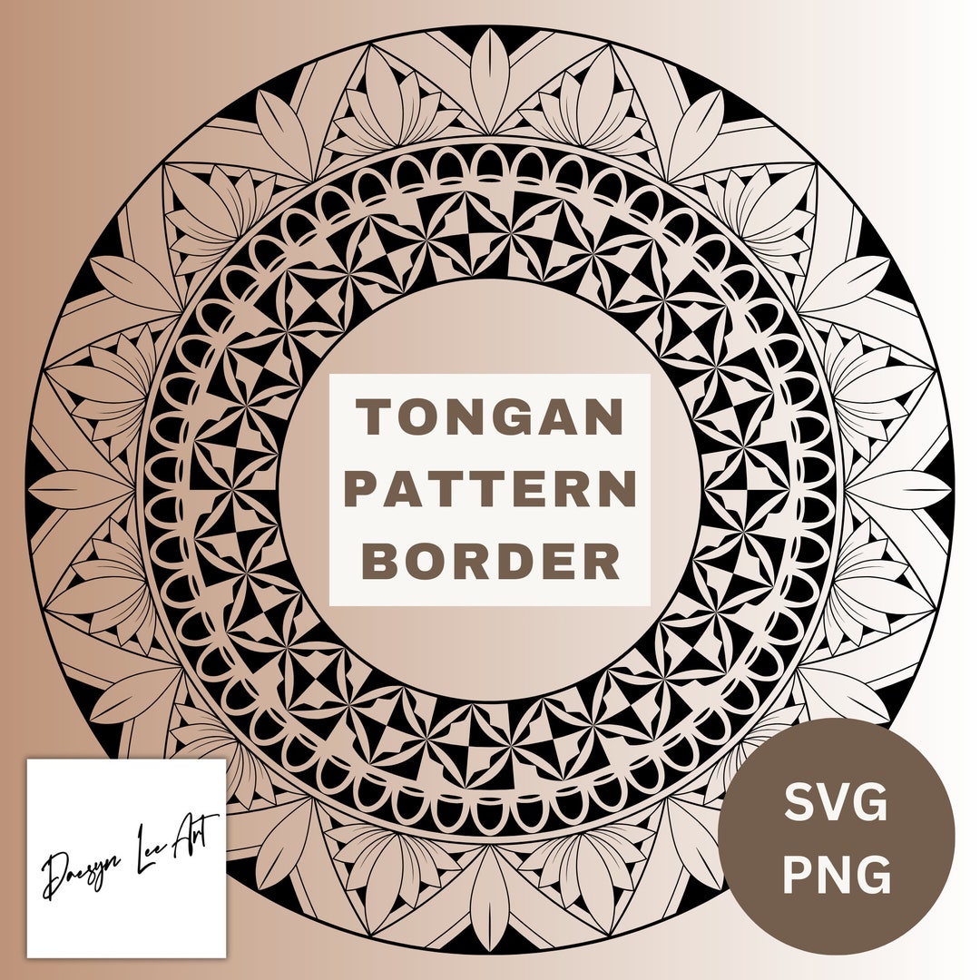 Tongan Pattern Border 50cm *instant Digital Download* - Etsy