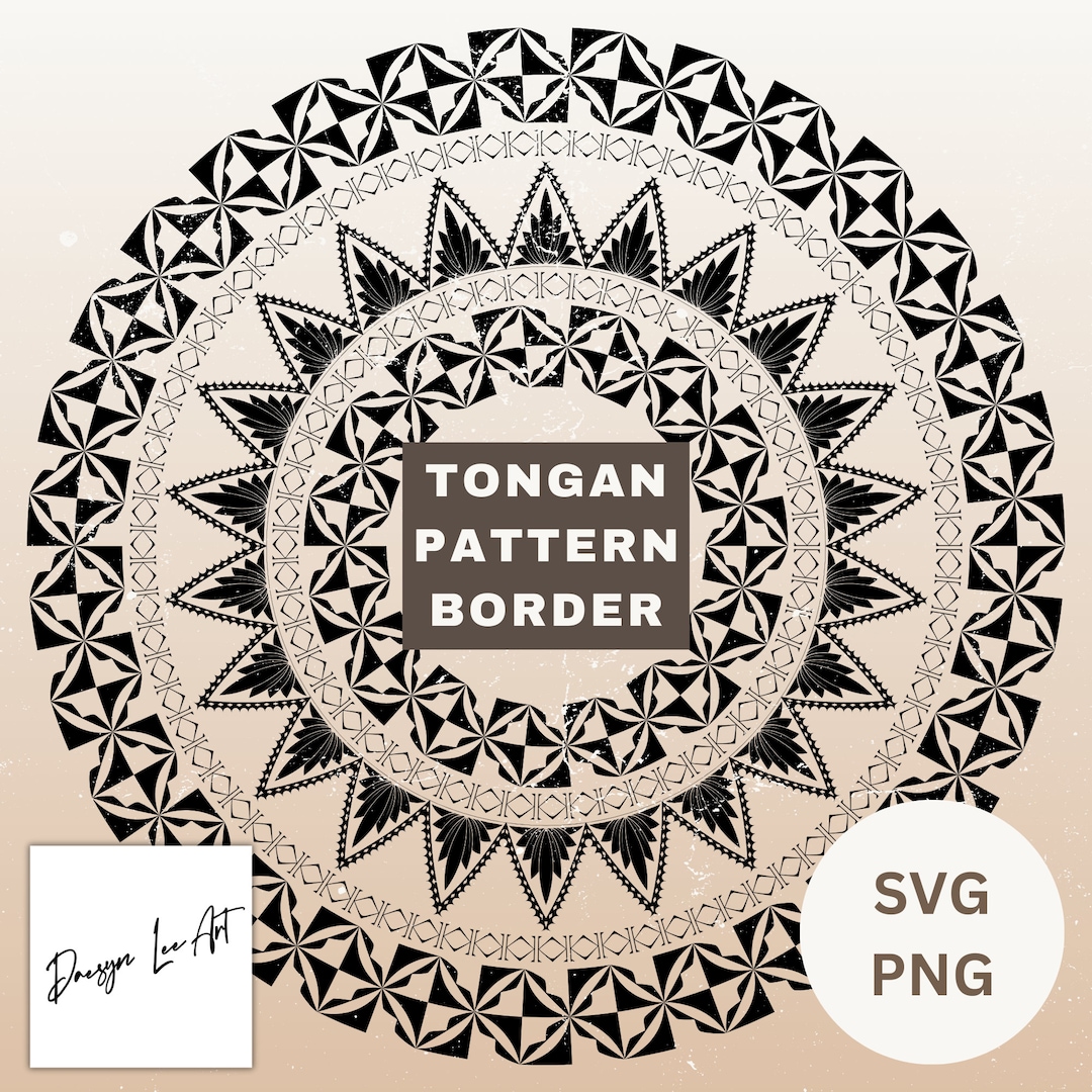 Tongan Pattern Border 50cm SVG/PNG *instant Digital Download* - Etsy