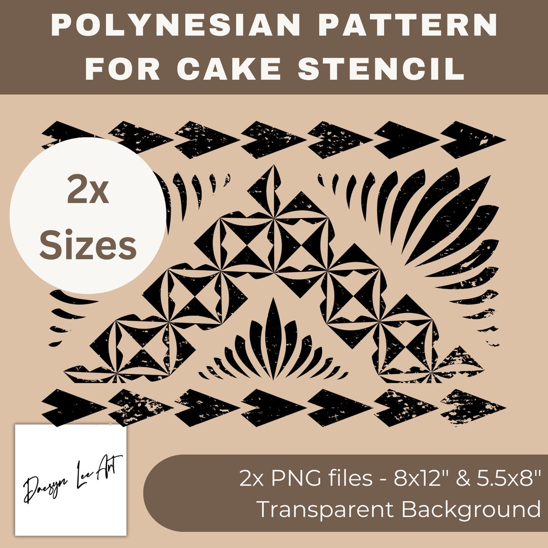 Polynesian Pattern for Cake Stencils *digital File Only* - Etsy