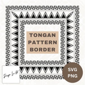 Tongan SQUARE Border 50cm instant Digital Download SVG/PNG - Etsy