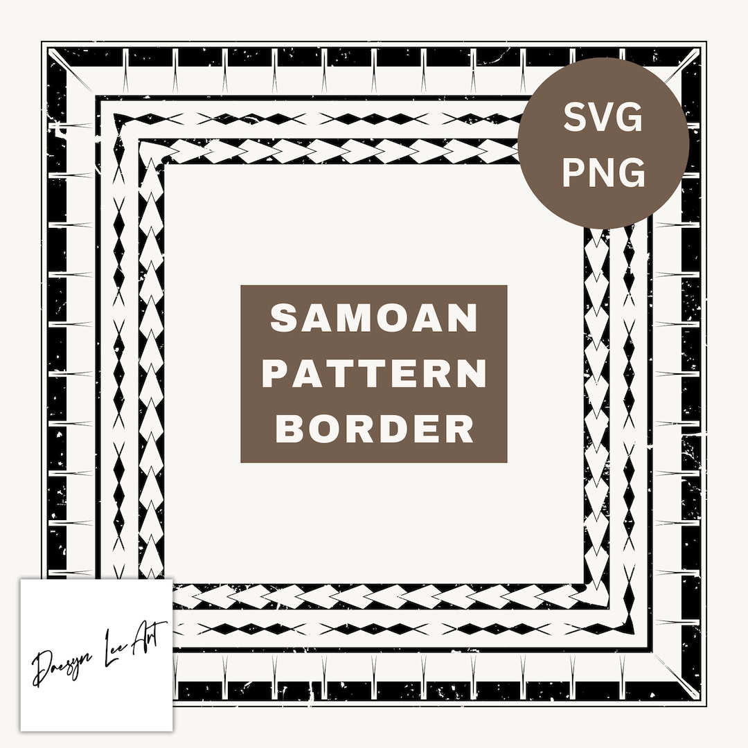 Samoan Pattern Border 50cm *instant Digital Download* - Etsy