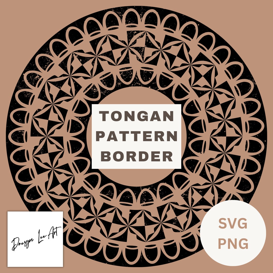 Tongan Pattern Border 50cm SVG/PNG *instant Digital Download* - Etsy
