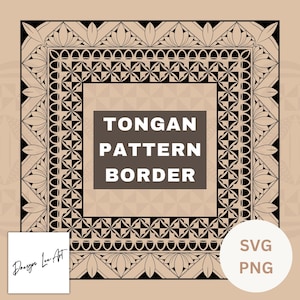 Tongan SQUARE Pattern Border 50cm instant Digital Download SVG/PNG - Etsy