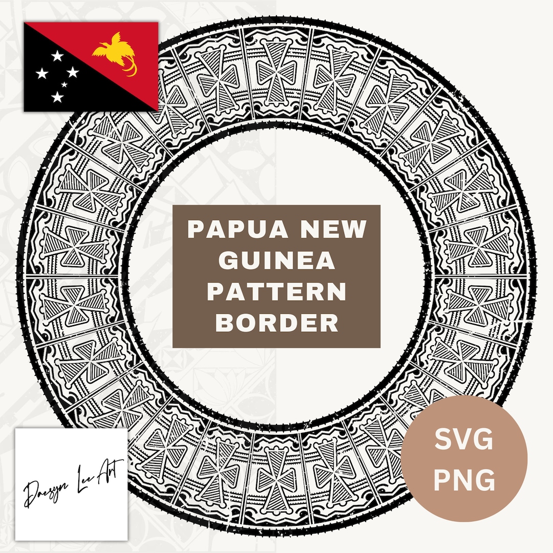 Papua New Guinea Pattern Border SVG/PNG *digital File Only* - Etsy