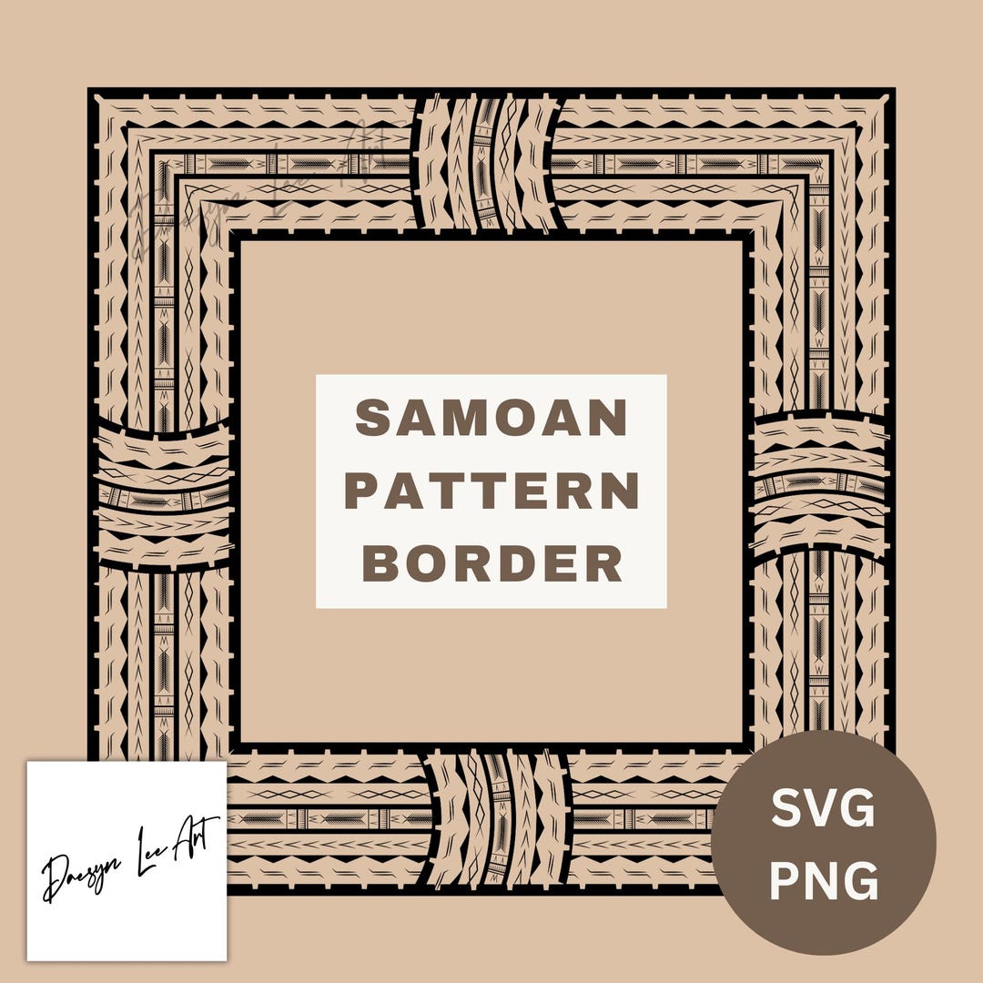 Samoan SQUARE Pattern Border *instant Digital Download* SVG/PNG - Etsy