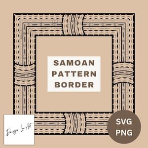 Samoan SQUARE Pattern Border *instant Digital Download* SVG/PNG - Etsy