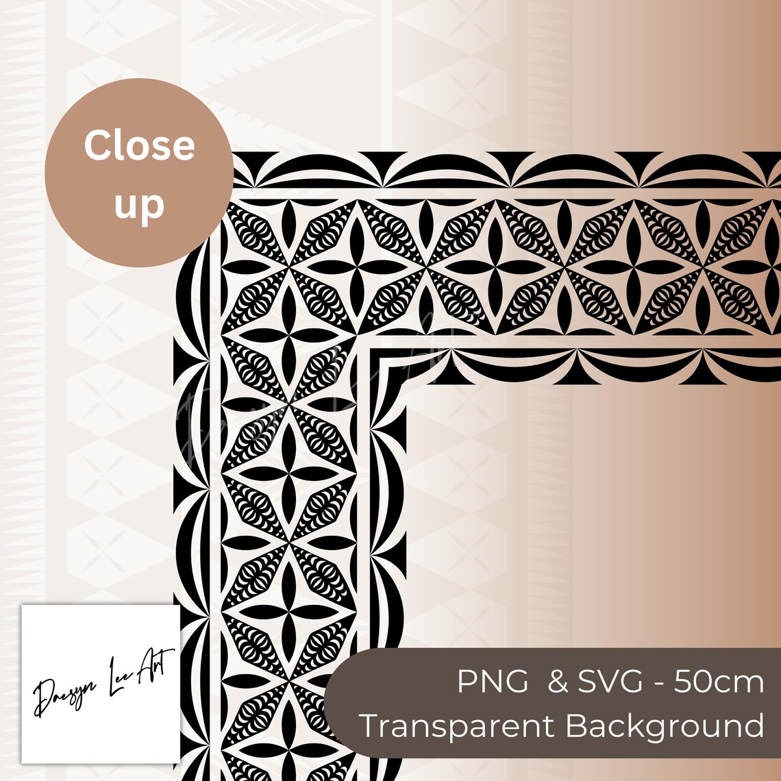 Tongan Pattern Border 50cm *instant Digital Download* SVG/PNG - Etsy