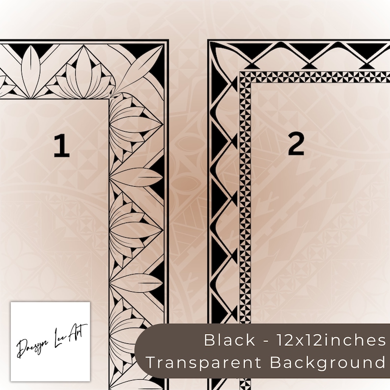 Tongan Square Border Pack 10x Borders digital ZIP File - Etsy