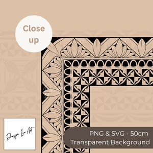 Tongan SQUARE Pattern Border 50cm instant Digital Download SVG/PNG - Etsy