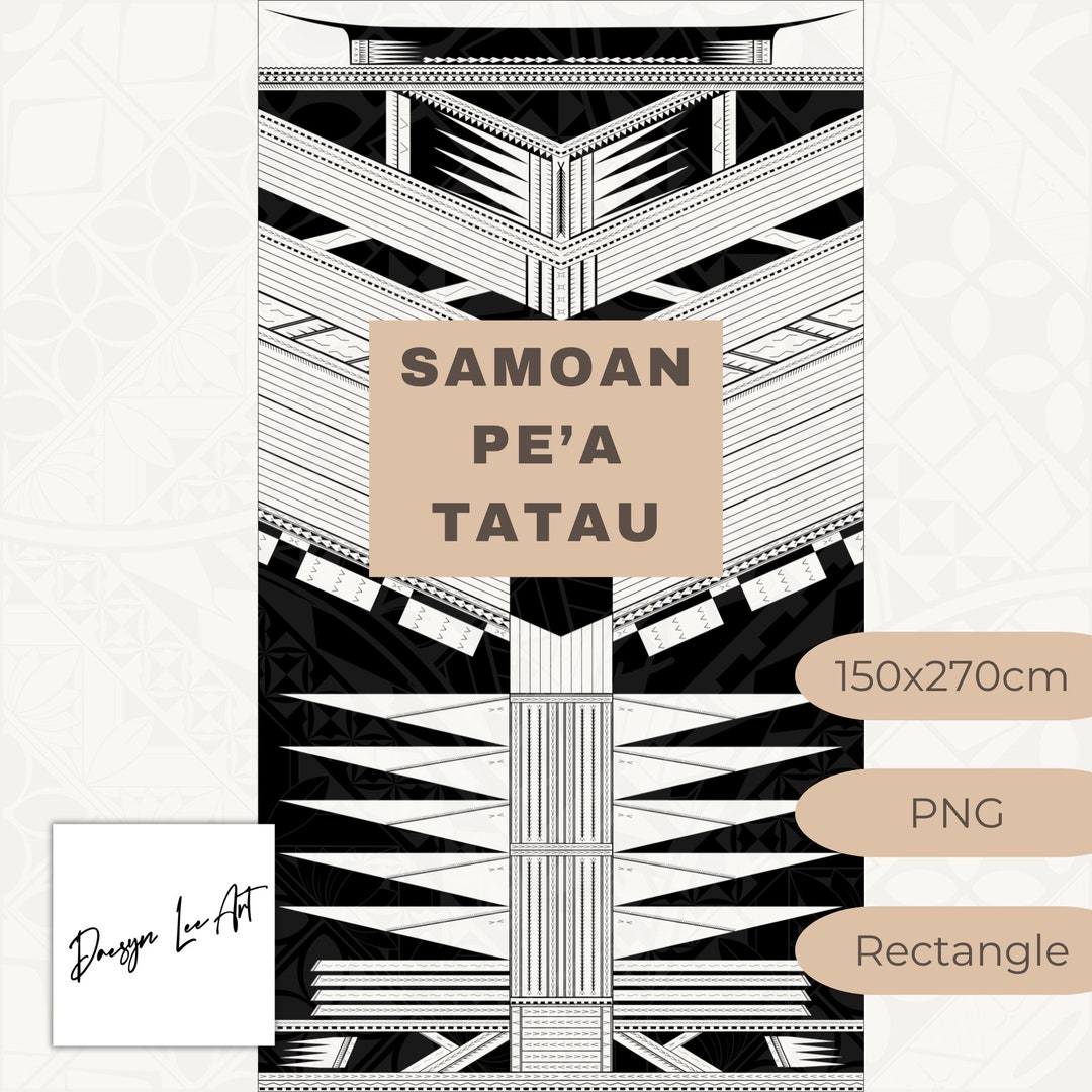 Samoan Pe'a Tatau Banner/design/pattern - Etsy